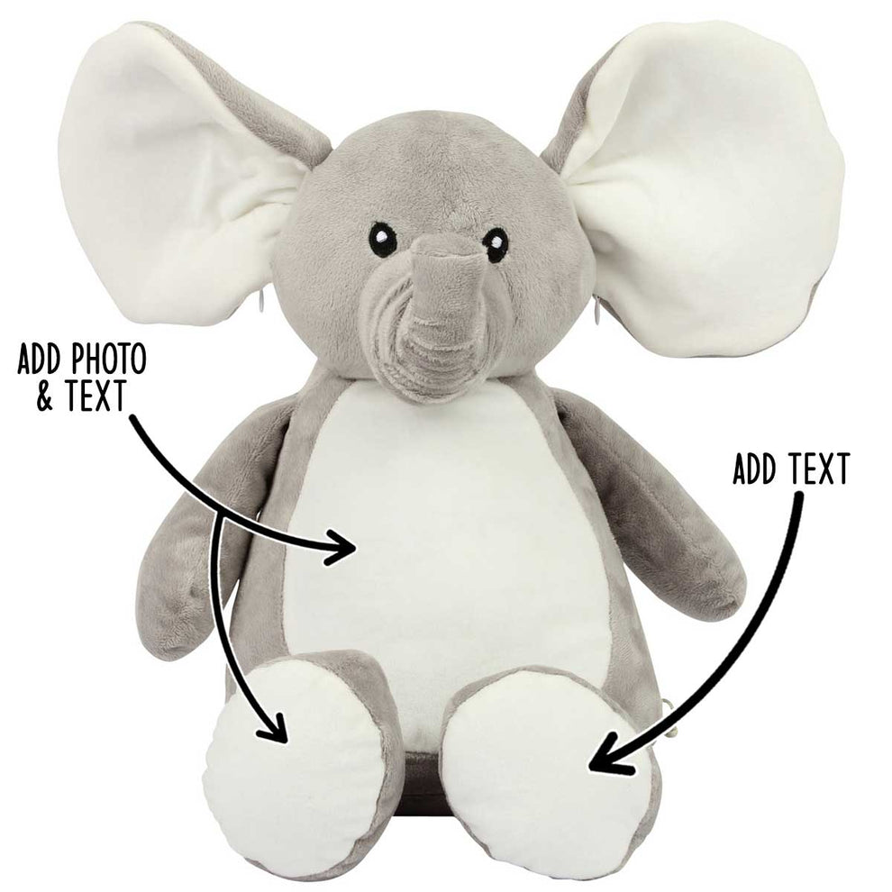 Personalised Large Elephant Teddy Bear – Teddy Rescue